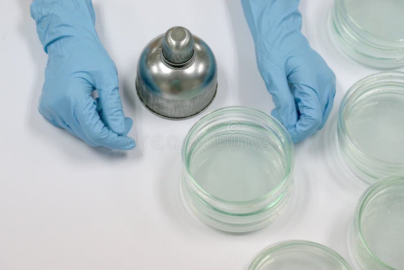 The Pour Plate Method Where in the Sample is Suspended Stock Image ...