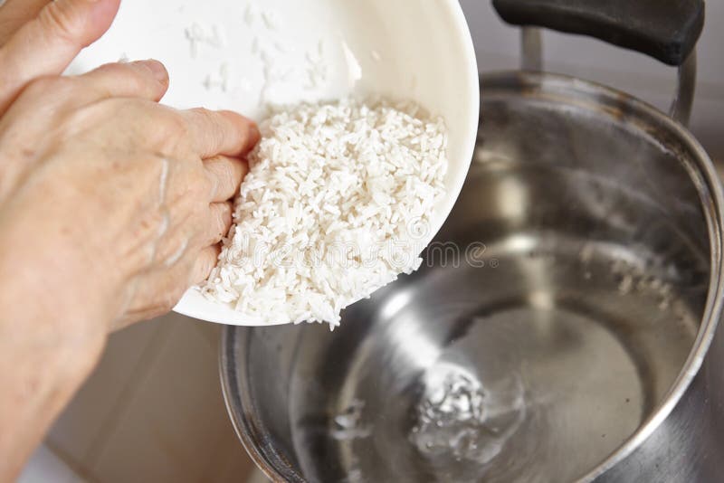 Pour rice stock image. Image of ingredient, food, cooking - 52179985