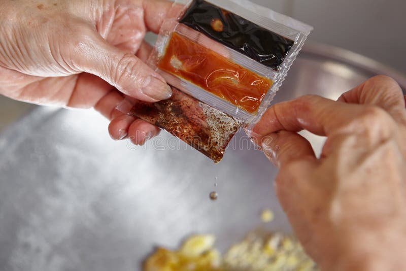 Pour the sauce stock photo. Image of ketchup, ingredient - 50405076