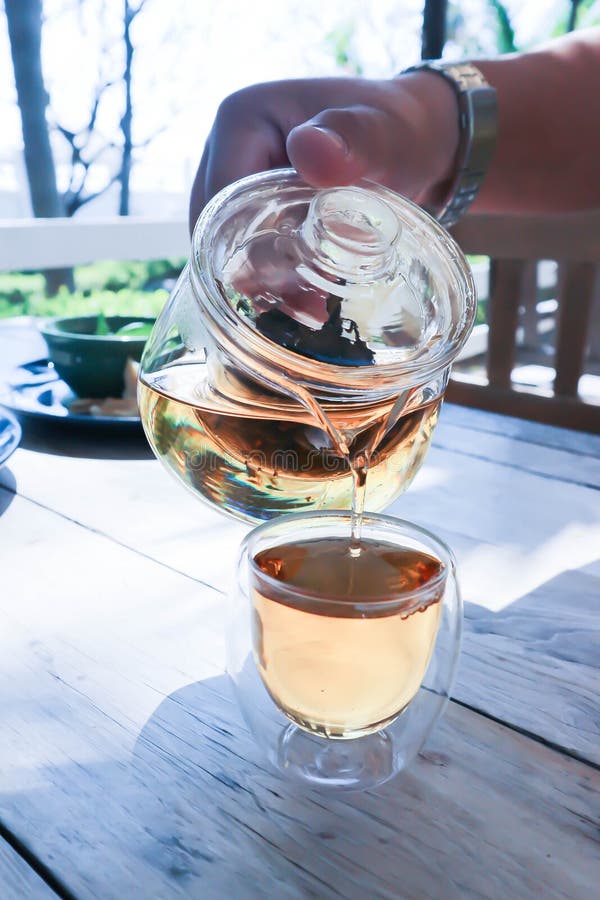 Pour Tea, Pouring Tea or a Cup of Tea Stock Photo - Image of glass ...