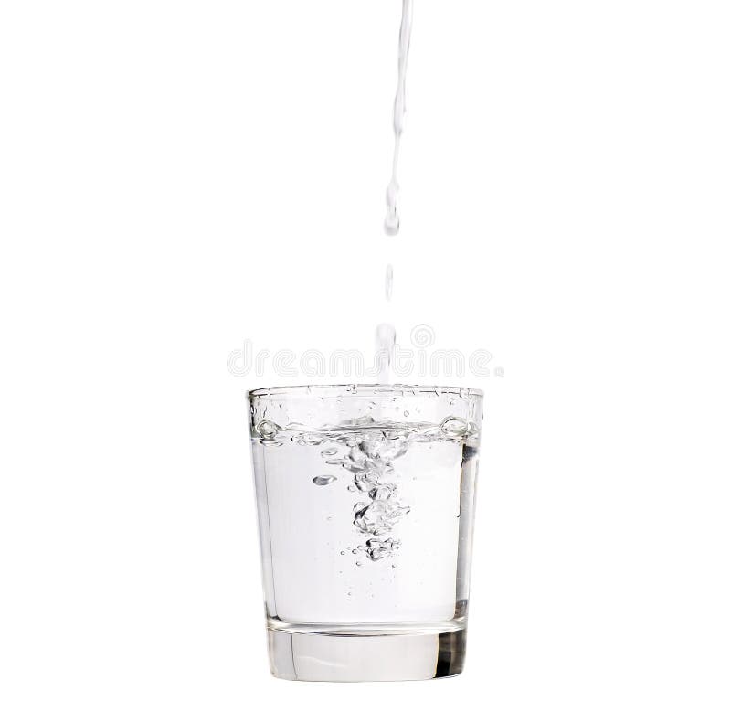 Pour Water into a Glass Isolated with Clipping Path Included Stock ...