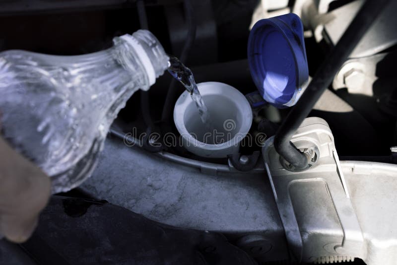 Pour Water into the Tank of the Machine Stock Photo - Image of ...