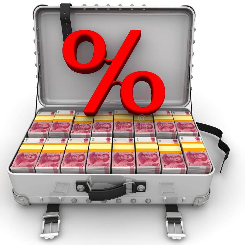 Pourcentage Avantageux Concept D'affaires Illustration Stock ...