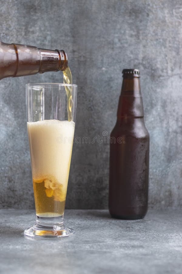 Beer from a Can into an IPA Beer Glass Stock Image - Image of summer ...