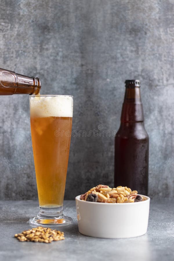 Beer from a Can into an IPA Beer Glass Stock Image - Image of summer ...