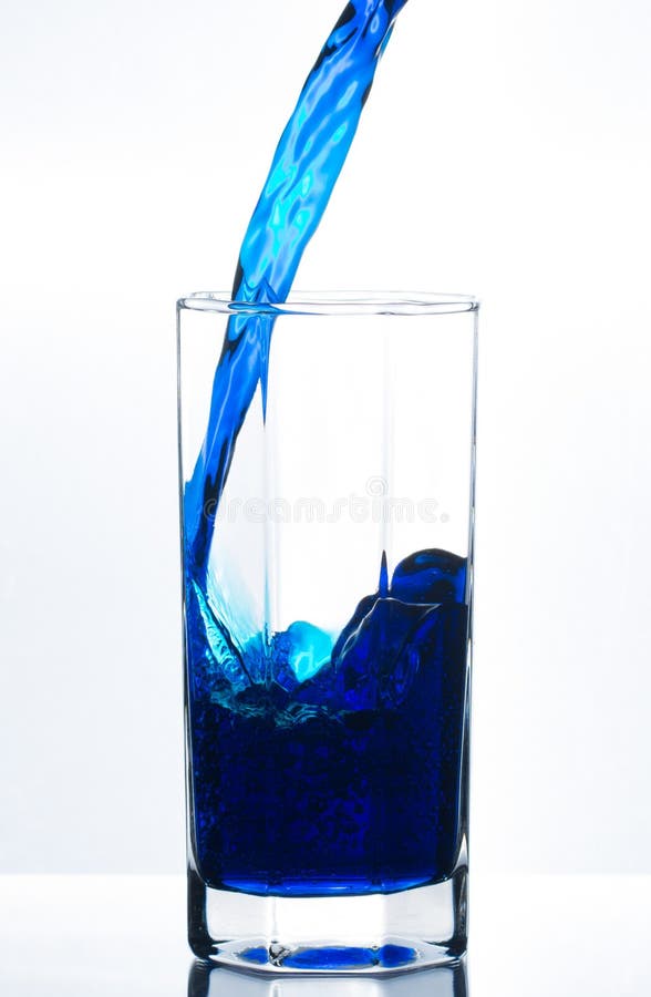 Pouring blue water stock photo. Image of food, pouring - 261914162