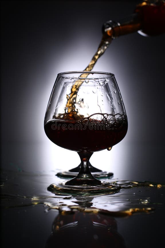 Pouring Brandy into a Glass Stock Image - Image of mulled, drink: 136864767