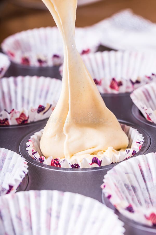 Pouring the cake mix stock photo. Image of ready, paper - 41202052