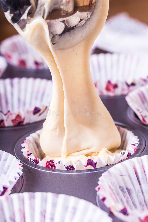 Pouring the cake mix stock image. Image of bake, macro - 41202147