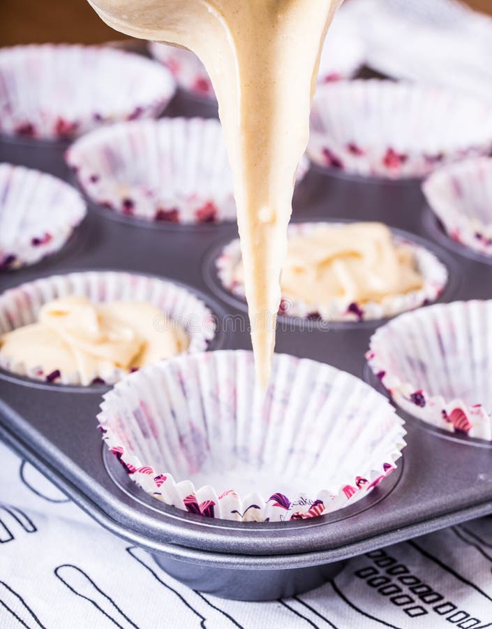 Pouring the cake mix stock photo. Image of ready, macro - 41202198