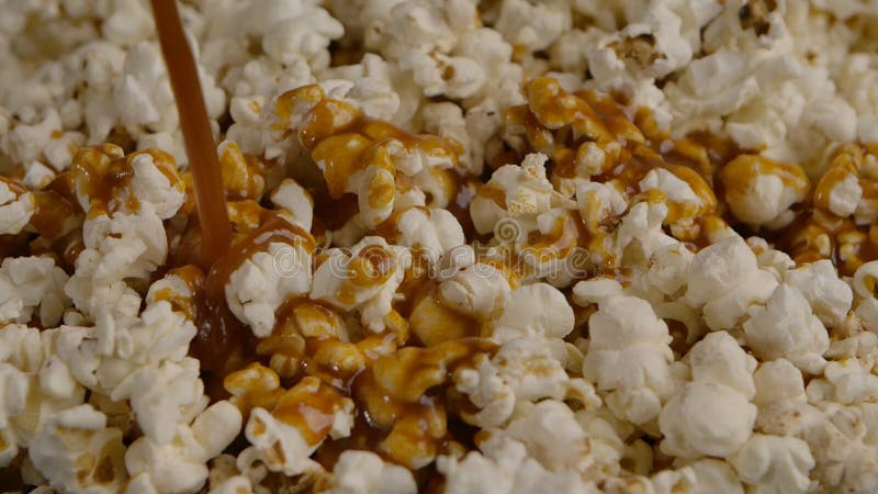 Pouring Caramel Over White Popcorn Stock Illustration - Illustration of ...