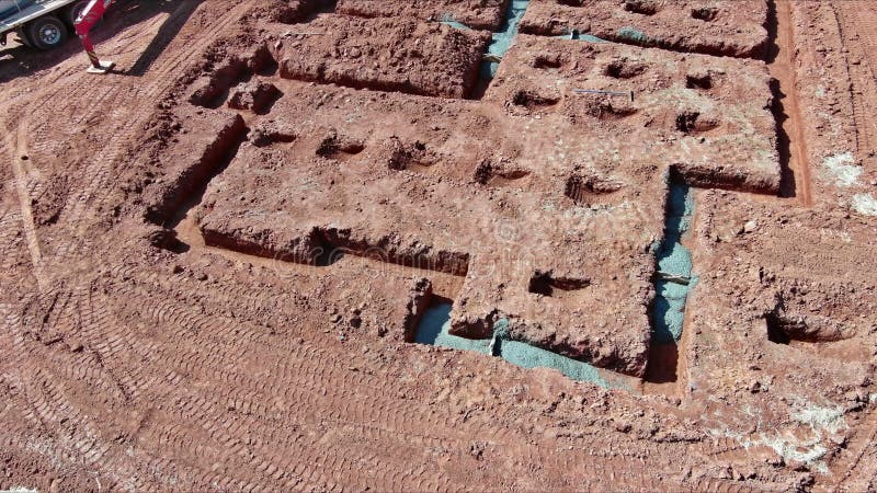 Pouring Cement Concrete with the Assistance of an Automatic Pump To Lay ...