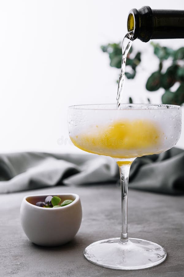 Pouring Champagne or Prosecco into a Glass Stock Photo - Image of ...