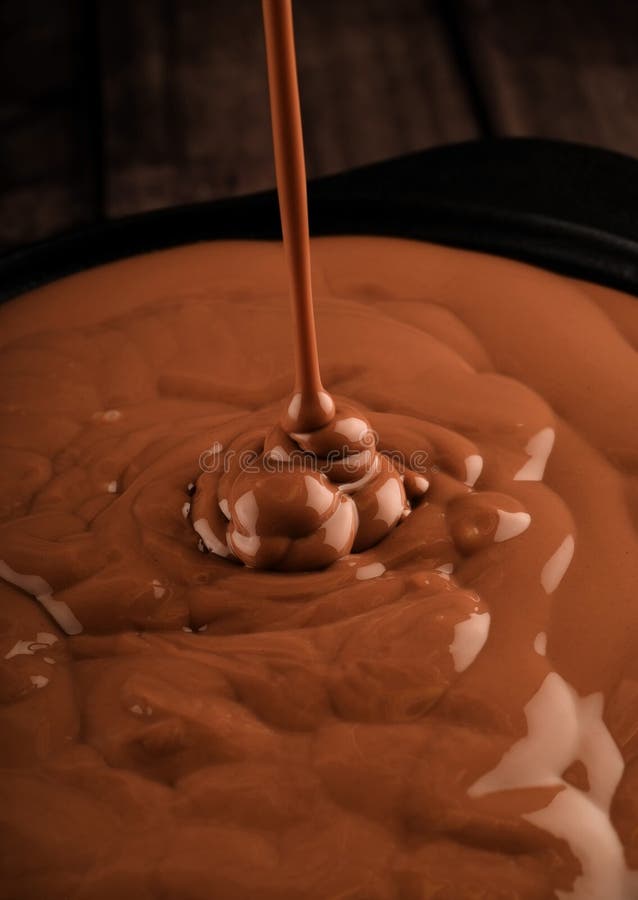 Pouring chocolate stock image. Image of mixing, melted - 8528745