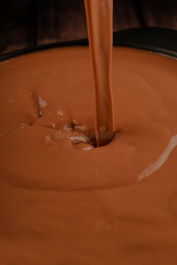 Pouring chocolate stock photo. Image of confectionery - 8528806