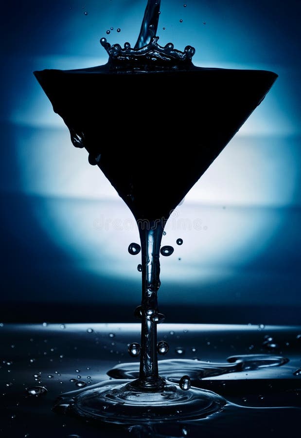 Pouring Cocktail into Elegant Cup Stock Image - Image of abstract, drop ...