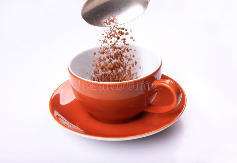 Pouring coffee in cup stock image. Image of pouring, single - 12425337