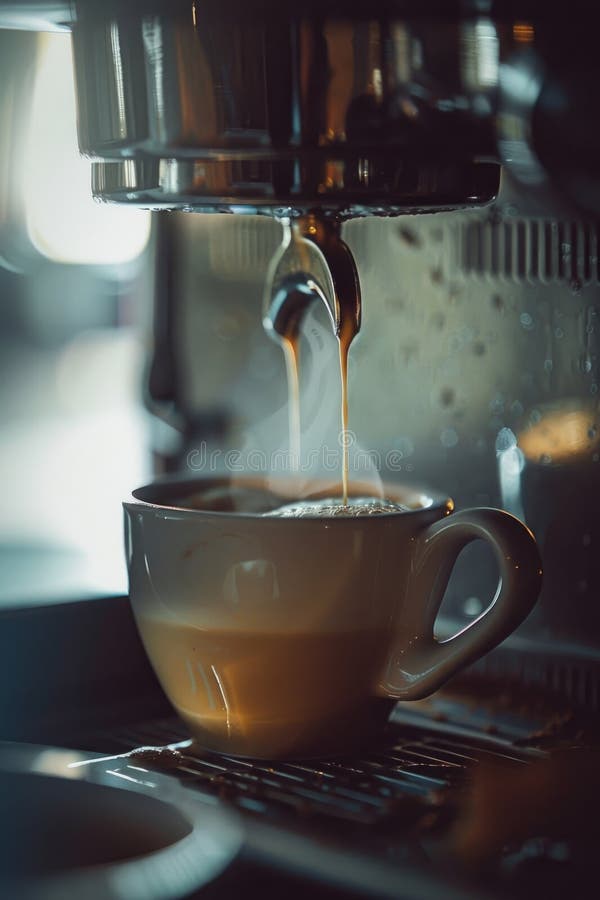 Pouring Coffee into a Machine, Perfect for Coffee Shop Advertising ...