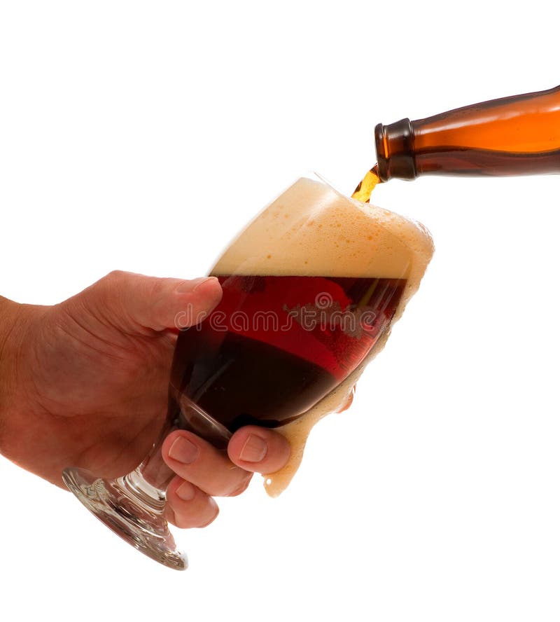 Pouring a Cold One stock photo. Image of lager, bottle - 7786142