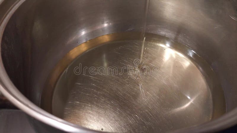 Pouring Cooking Oil into Pot for Deep Fry Stock Footage - Video of ...