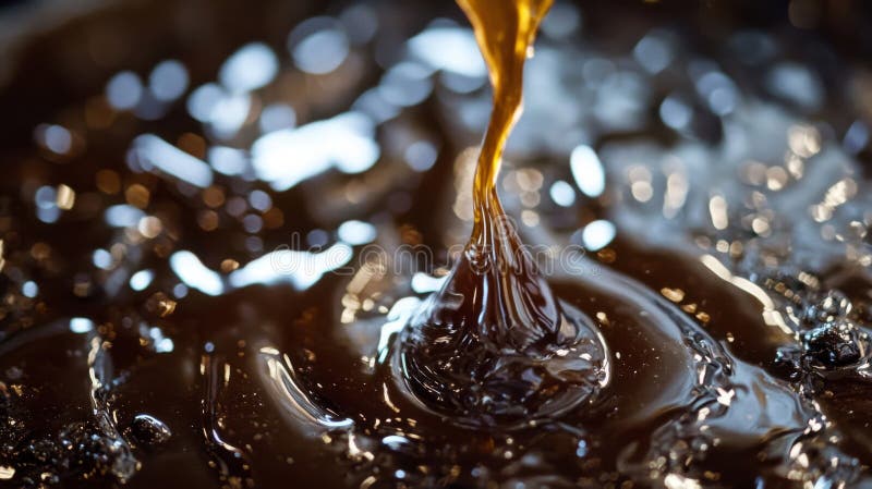 Pouring Dark Coffee Creating a Splash Stock Illustration - Illustration ...