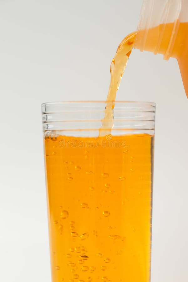 Pouring Electrolyte Solution Beverage in a Glass Stock Image - Image of ...