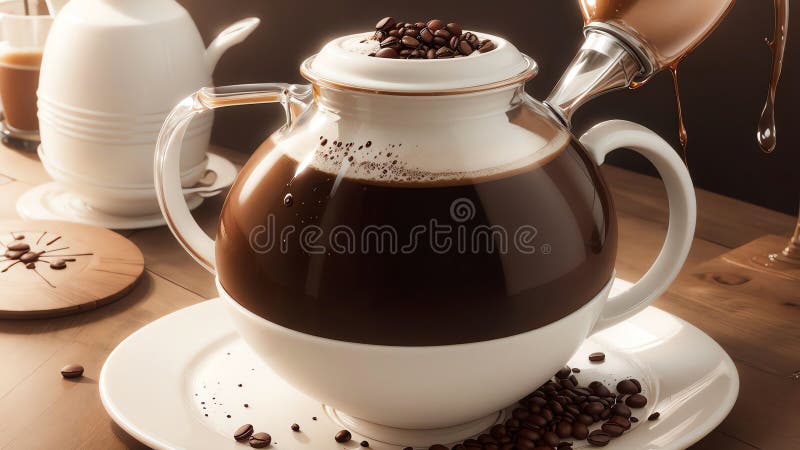 Pouring Elegance Coffee Brewing Cone for National Coffee Day.AI ...