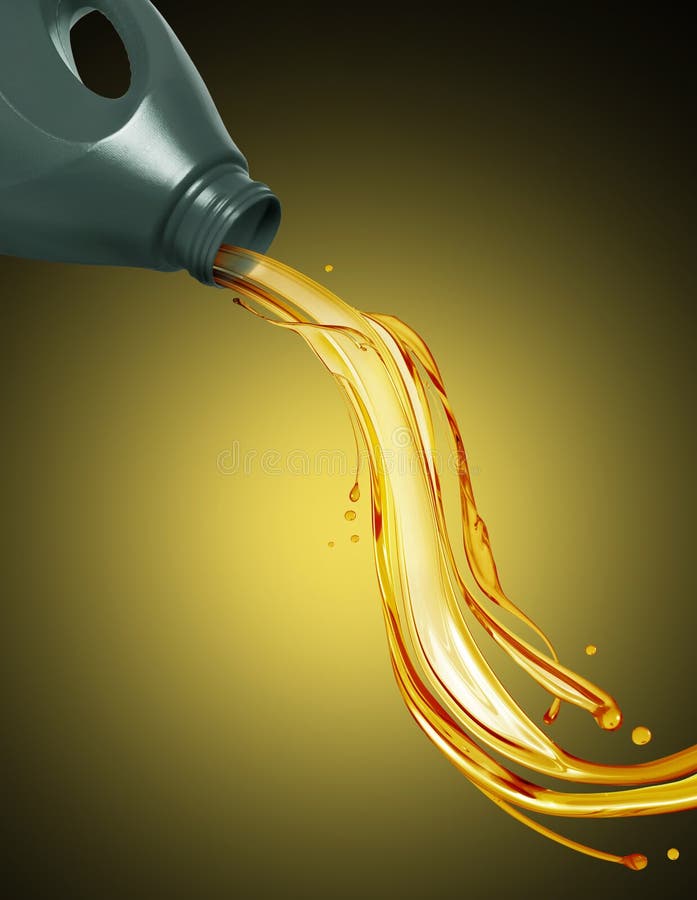 Pouring Engine Oil from a Plastic Canister Stock Illustration ...