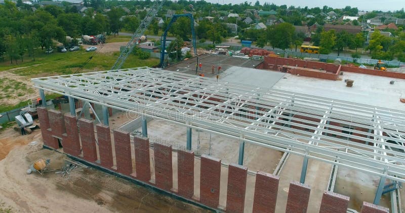 Pouring the Formwork with Concrete. the Process of Creating a Concrete ...