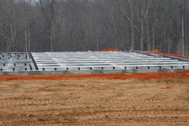 Pouring the Foundation for a New Building Stock Photo - Image of ...
