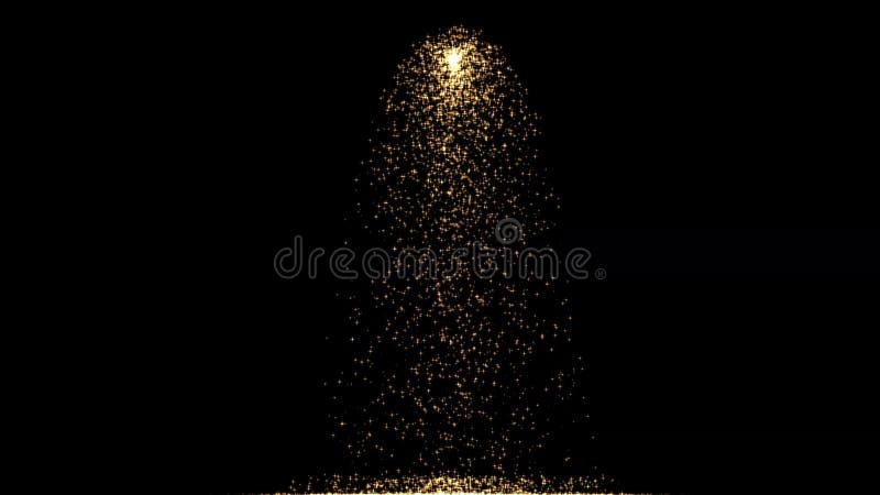 Pouring Gold Particles Motion Graphics with Night Background Stock ...