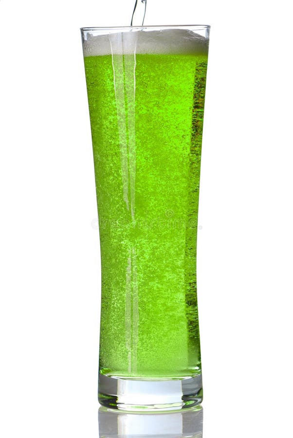 Glass of green beer stock image. Image of green, draught - 12759869