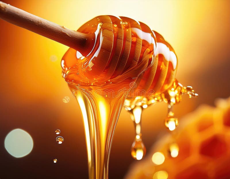 Pouring Honey. Generated with AI Stock Illustration - Illustration of ...