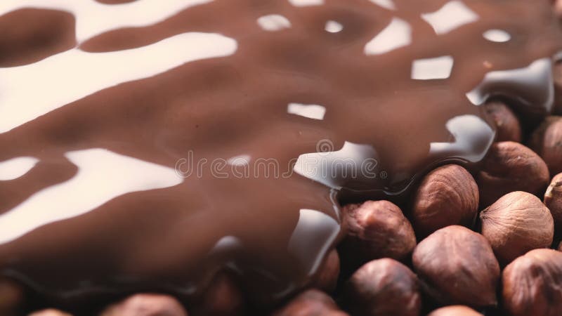 Pouring Hot Melted Chocolate and Nuts Stock Footage - Video of pattern ...