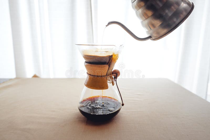 Pouring a Hot Water Over a Drip Coffee Stock Photo - Image of caffeine ...