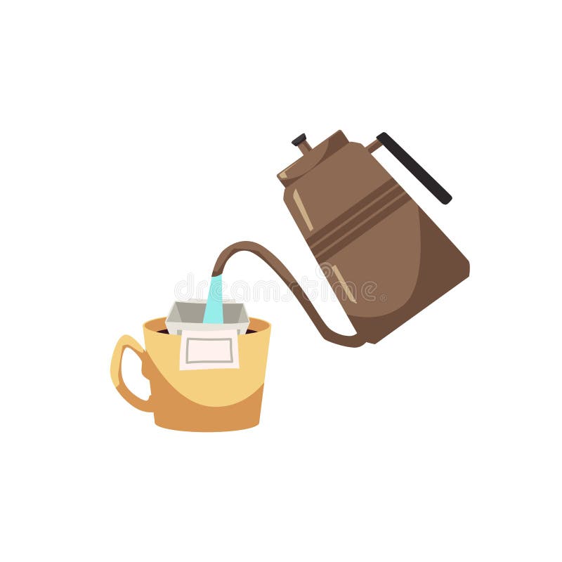 Pouring Kettle Coffee Stock Illustrations – 787 Pouring Kettle Coffee ...