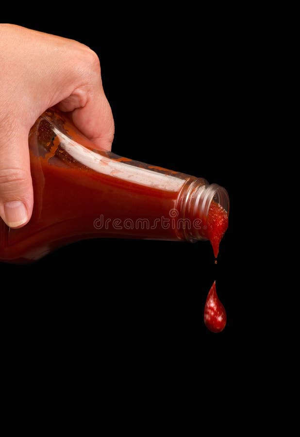 Pouring Ketchup. stock image. Image of portion, liquid - 54512853