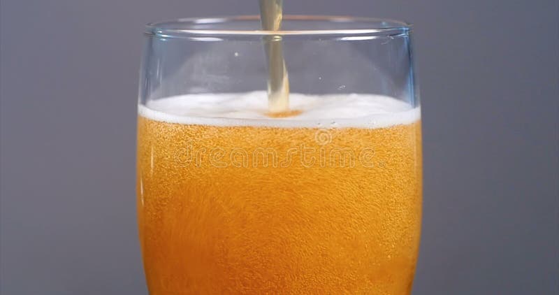 Pouring Lager Beer on a Pint Glass, Slow Motion Stock Footage - Video ...