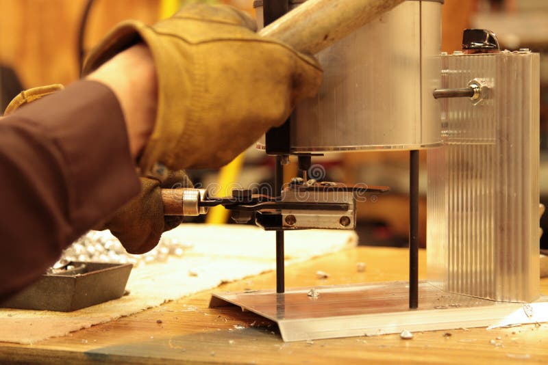 Pouring Lead for Bullet Reloading Stock Image - Image of pour, military ...