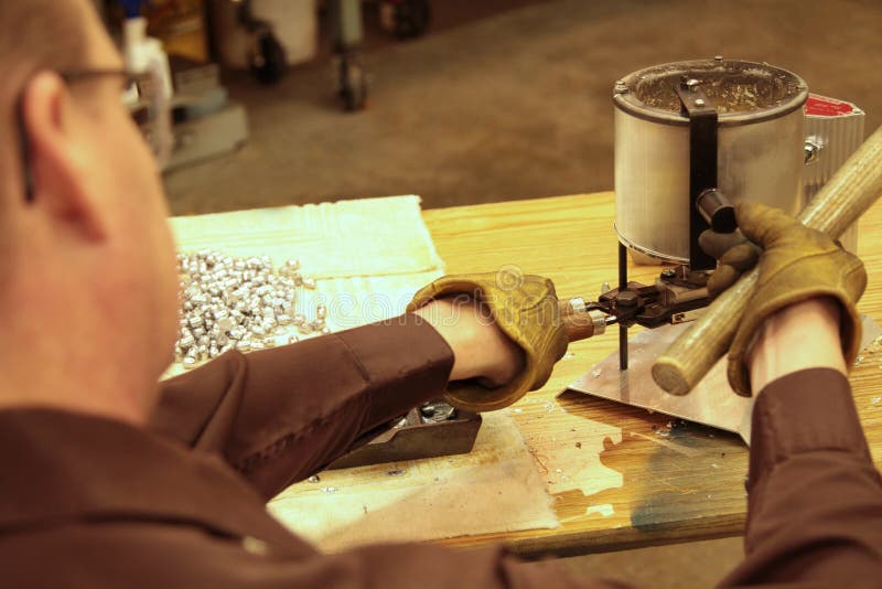 Pouring Lead To Making Bullets Stock Image - Image of ammo, shoot: 36759045