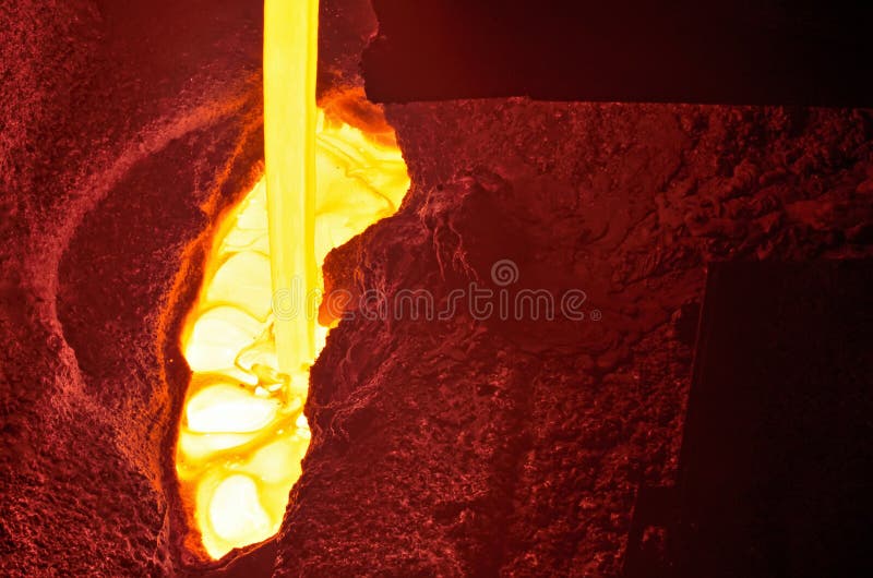 Pouring of liquid metal stock photo. Image of blastfurnace - 21823828