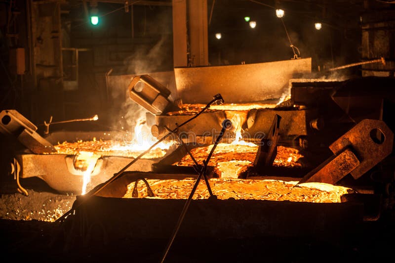Pouring Liquid Titanium from Arc Furnace Stock Photo - Image of ...