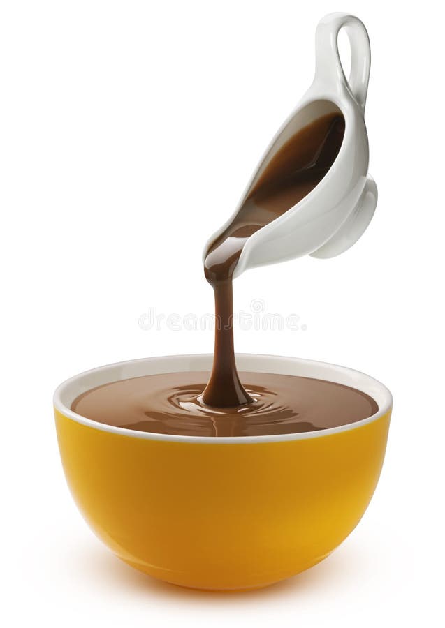 Pouring Melted Chocolate Over Strawberries Stock Image - Image of sugar ...
