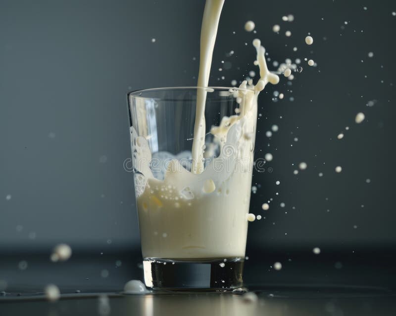 Pouring Milk into Glass, High Quality Image Capturing Smooth Texture ...