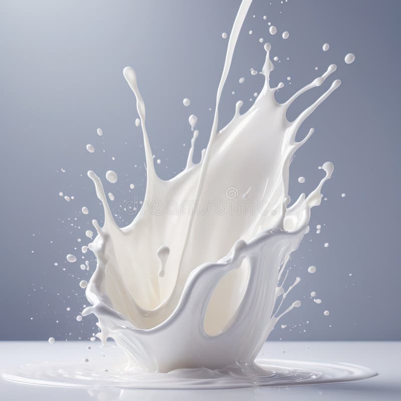 Pouring Milk Spill and Splash Stock Illustration - Illustration of ...