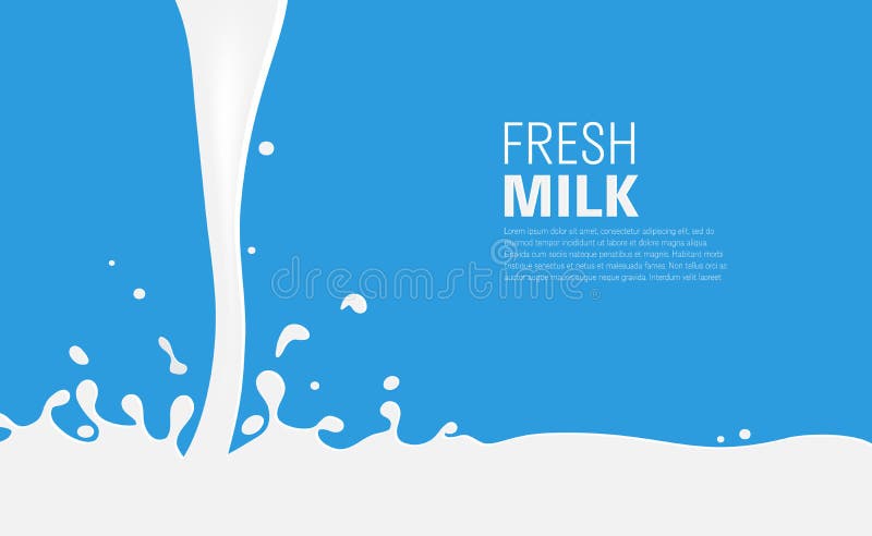 Pouring Milk with Splash Background Vector Illustration Stock Vector ...