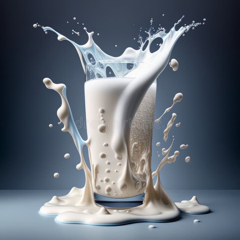 Pouring Milk in a Tall Glass Clean Pour Image Generative AI Stock ...