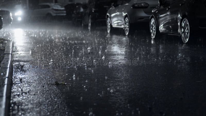 Pouring Rain in Rainy Season in the Savanna in Kenya, from Driving ...