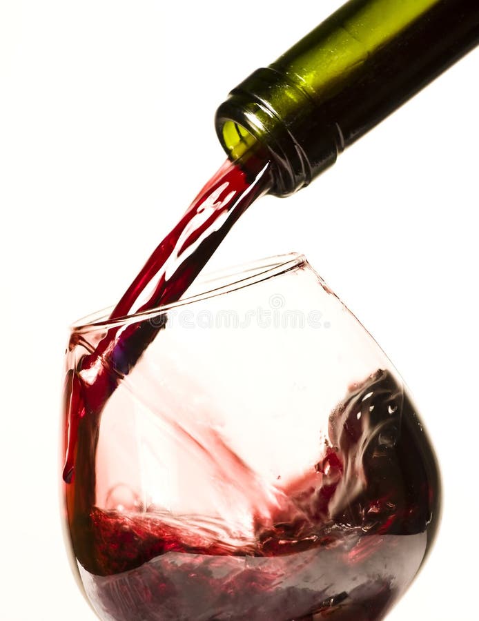 Red Wine Pouring into Wine Glass Stock Photo - Image of cheers ...