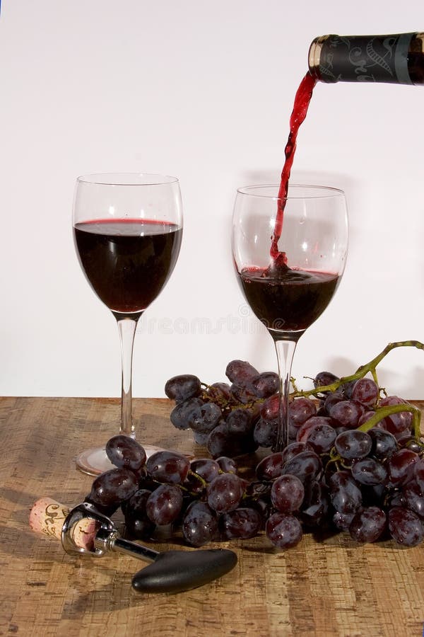 Pouring Red Wine stock photo. Image of grapes, corkscrew - 839024